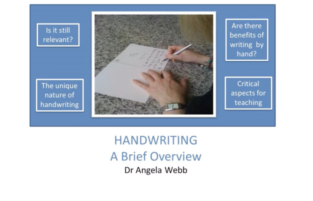 Online Course – The Development of Handwriting Skills: What Teachers ...